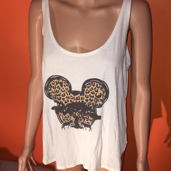 Disney | Tops | Disney Parks Animal Kingdom Leopard Print Graphic White ...